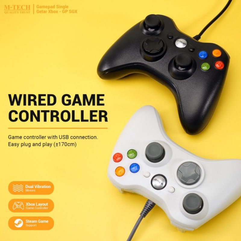 Jual mtech gamepad single usb joystick controller console model xbox ...