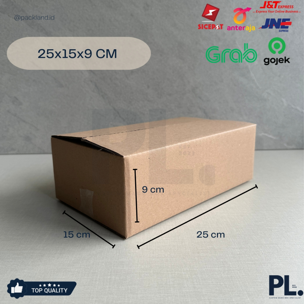 Jual DUS PACKAGING | KARDUS | BOX POLOS 25x15x9cm | Shopee Indonesia