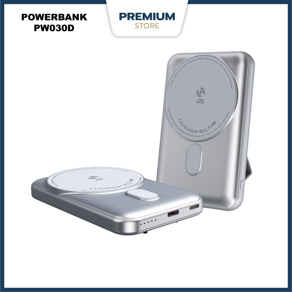 Jual LENYES Powerbank PW030D 5000mAh 15W Magnetic Wireless Fast ...