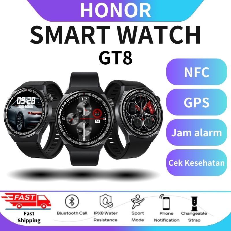 Jual [COD ]HONOR Smart watch GT8 HD Full Screen Bluetooth Call GPS Waterproof Sport Modes And ...