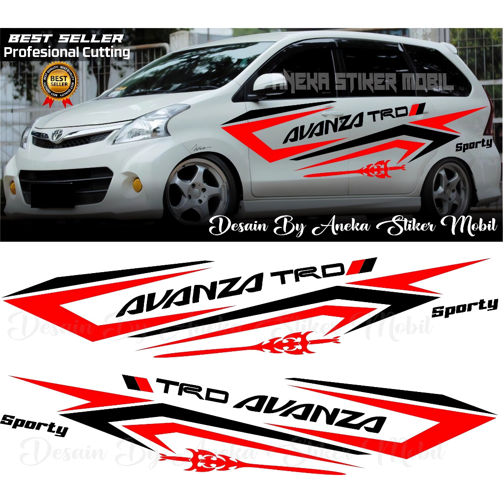 Jual Stiker Mobil Avanza Sticker Toyota Avanza Model Tribal Simple ...