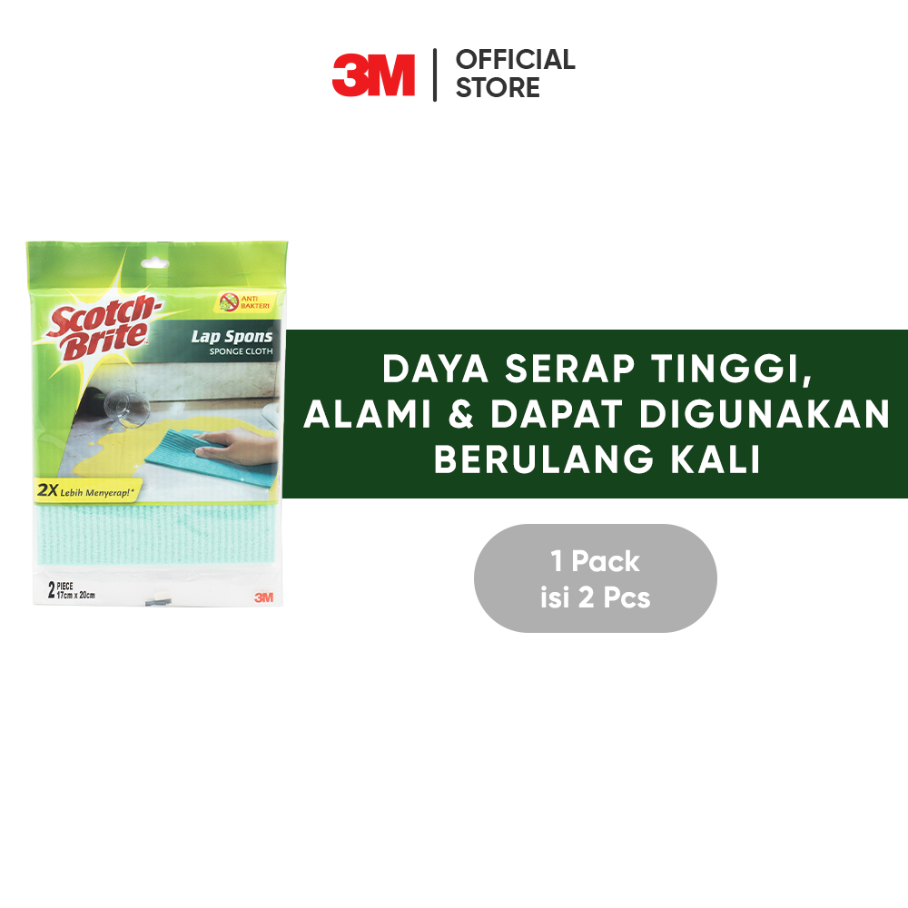 Jual 3M™ Scotch-Brite® Lap Spons, Daya serap tinggi dan tahan lama, 1 ...