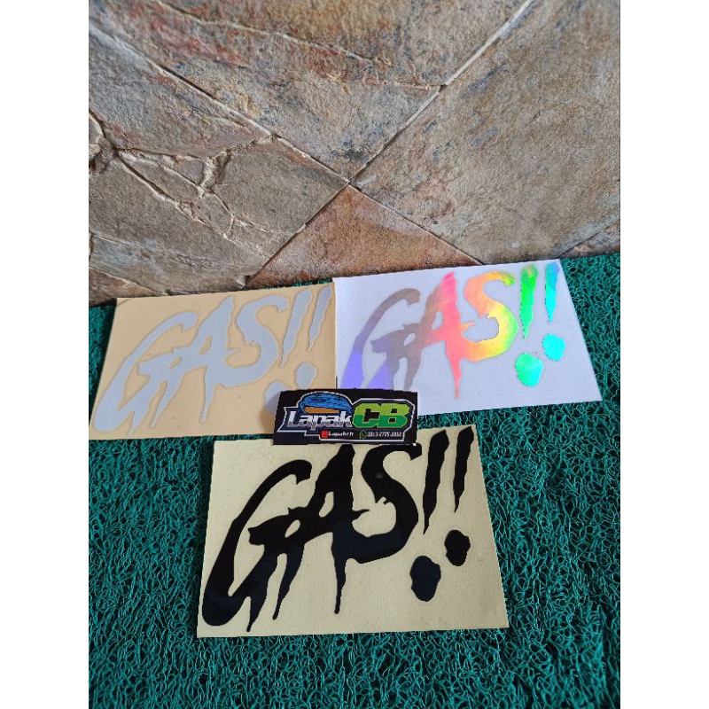 Jual stiker gas!! cutting Stiker Gas Sticker gas timbul virall | Shopee ...