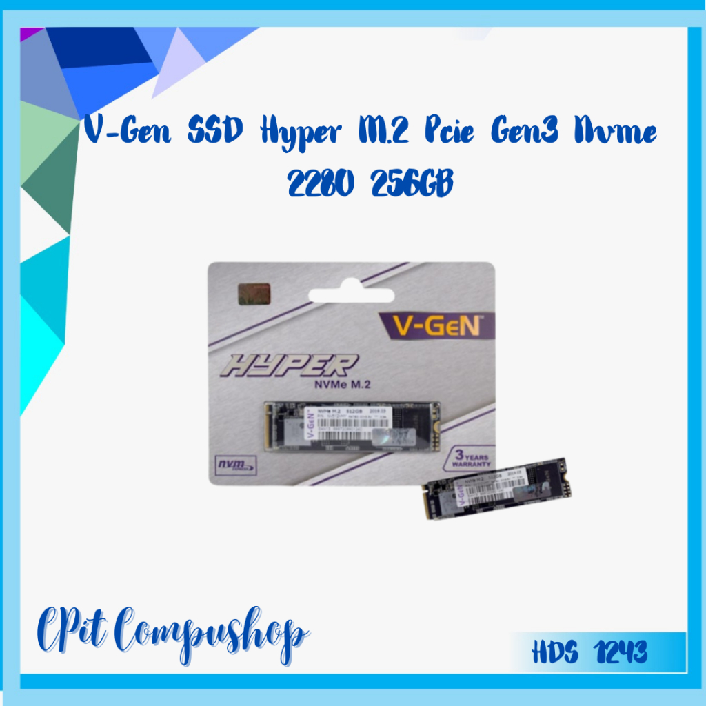 Jual V-Gen SSD Hyper M.2 Pcie Gen3 Nvme 2280 256GB - VGen M2 256 GB ...