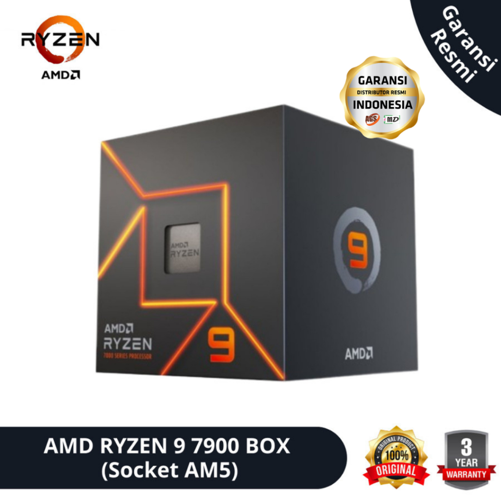 Jual AMD RYZEN 9 7900 BOX (Socket AM5) | Shopee Indonesia