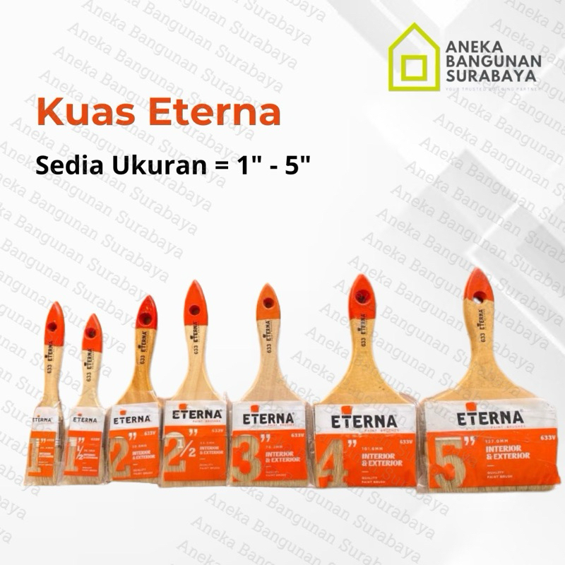 Jual Kuas cat ETERNA 1” - 5” dim semua ukuran | Shopee Indonesia