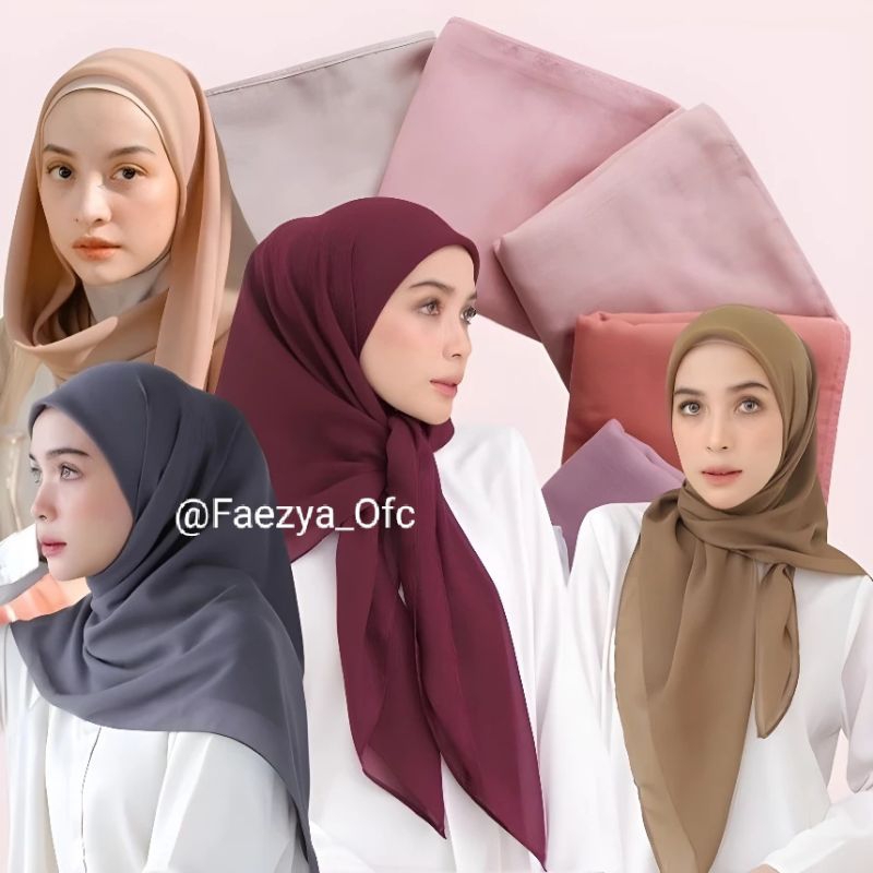 Jual Hijab Segiempat Paris Premium/jadul | Varisha | Redrose | Azara | Paris Jadul termurah ...