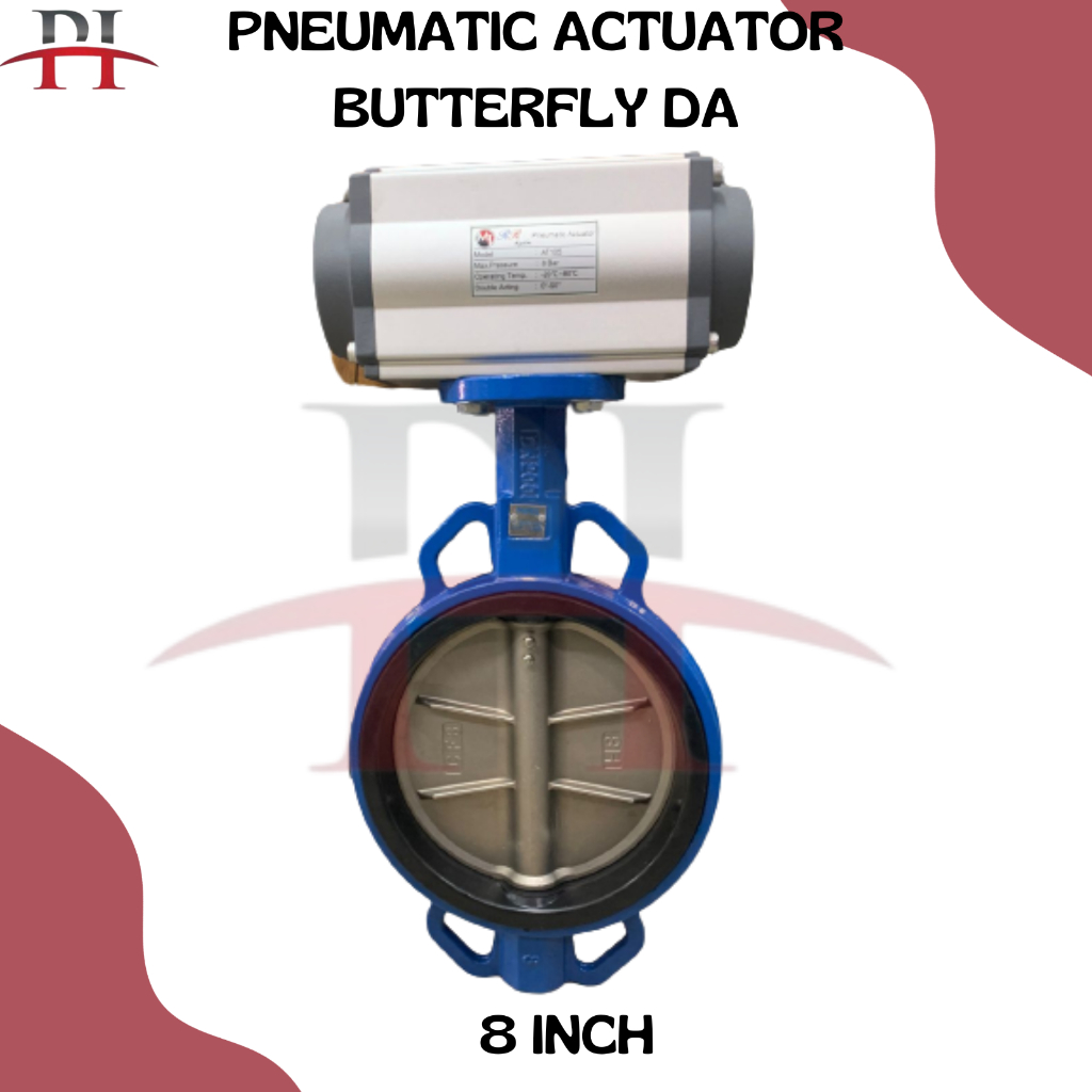 Jual PNEUMATIC ACTUATOR BUTTERFLY VALVE BODY CAST IRON EPDM DOUBLE ACTING / SINGLE ACTING 8 INCH ...