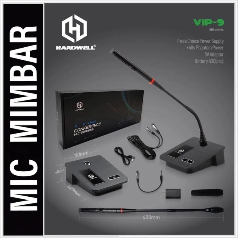 Jual Mic kabel meja hardwell Vip-12 VIP 12 Vip 9 mic podium hardwell original | Shopee Indonesia