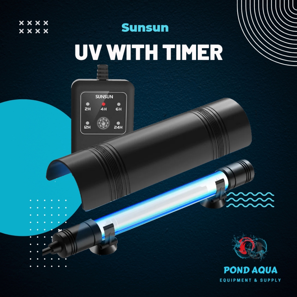 Jual Lampu Ultraviolet Kolam Aquarium Sunsun 10W UVC Timer Submersible ...