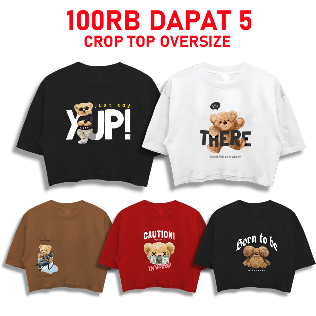 Jual 100RB DAPAT 5 CROP TOP OVERSIZE KAOS WANITA LENGAN PENDEK COCOK ... Jual 100RB DAPAT 5 CROP TOP OVERSIZE KAOS WANITA LENGAN PENDEK COCOK ...