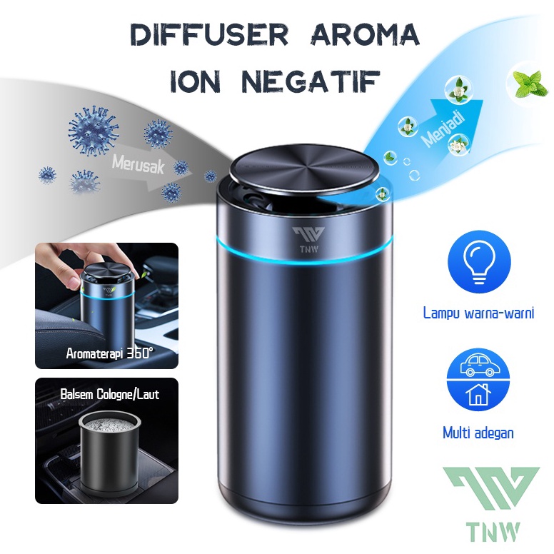 Jual Original TNW Aromaterapi Diffuser Mini Air Purifier Mobil Ion ...
