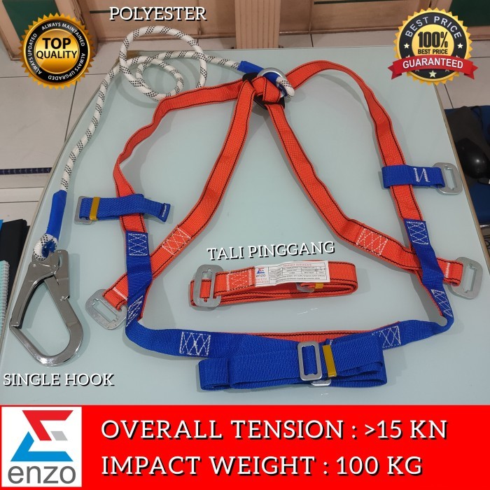 Jual Safety Belt Sabuk Pengaman Full Body Harness Single big Hook ...