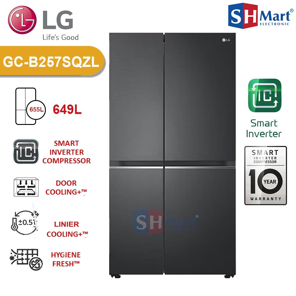 Jual KULKAS LG SIDE BY SIDE KAPASITAS 647 LITER GC-B257SQZL / GCB257SQZL INVERTER ULTRASLEEK ...