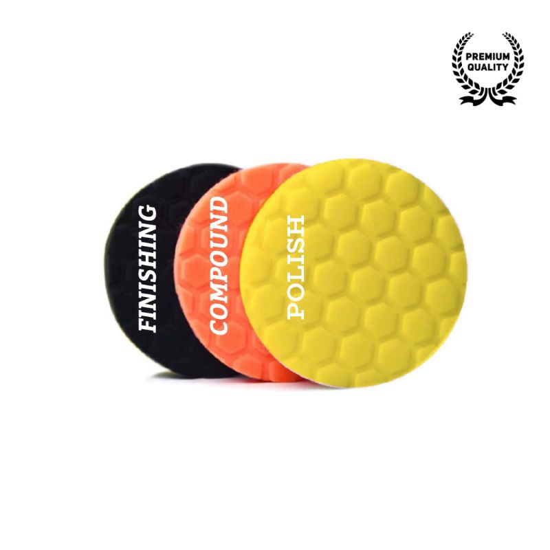 Jual 3 Pcs Busa Poles Hexagon 5 Inch 125 mm Hexagonal Foam Polishing ...