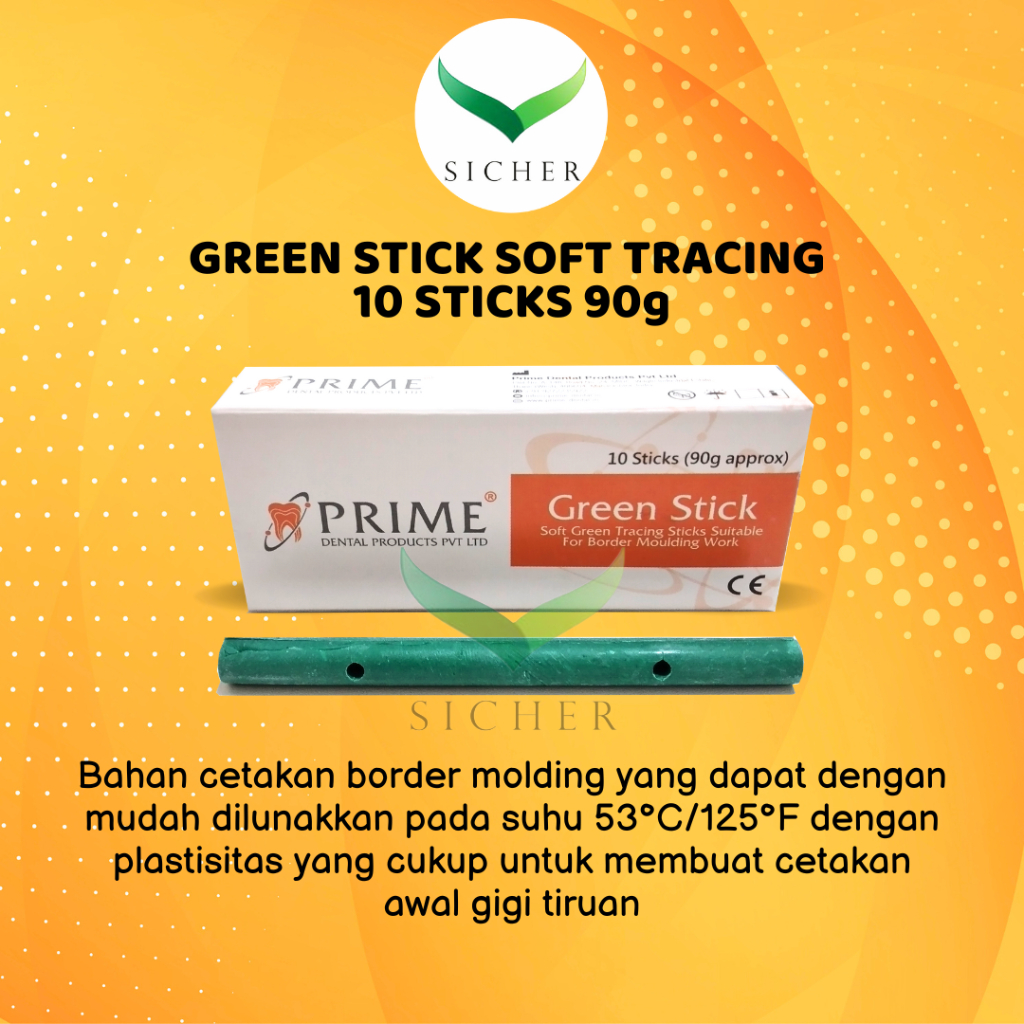 Jual Dental Green Stick/Bahan Cetakan Gigi Tiruan (isi 10 sticks ...