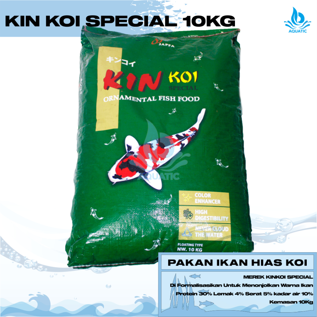 Jual KIN KOI Special 10 Kg Pakan Ikan Koi Pelet Ikan Koi KinKoi ...
