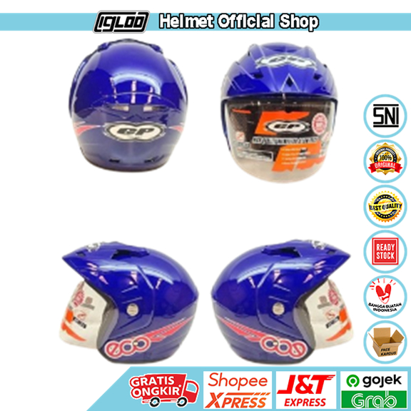 Jual Helm Half Face GP Eco Solid , Helm SNI | Shopee Indonesia