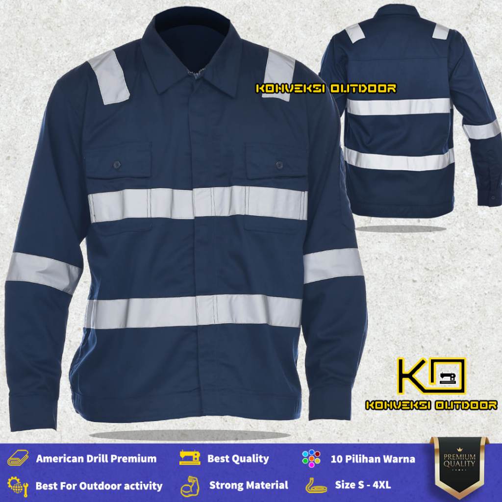 Jual BAJU KEMEJA WEARPACK SAFETY K3 ZIPPER PRIA - Seragam Kerja Dinas ...