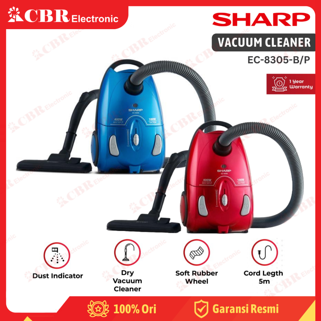 Jual Vacuum Cleaner SHARP EC-8305-B/P (Dry Vacuum / Bagless) | Shopee ...