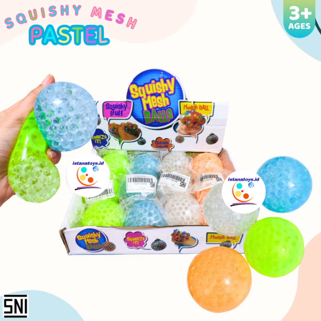 Jual ID Mainan Anti Stress Mesh Squishy Ball Pastel | Shopee Indonesia
