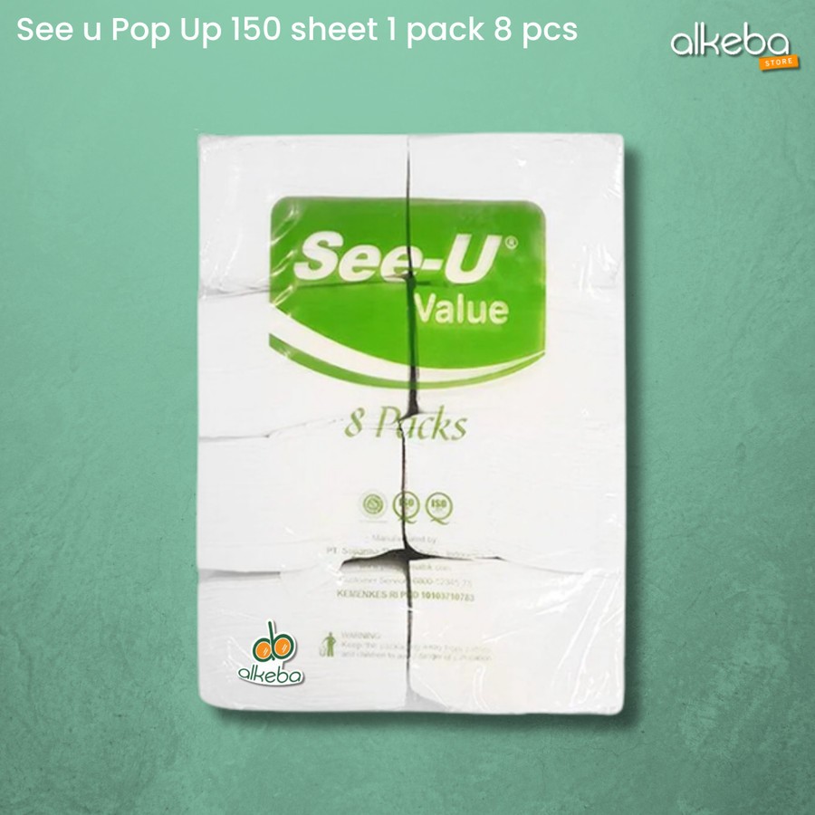 Jual Tissue See-U Pop Up Bathroom Multipurpose Tisu BMT 150 sheets isi ...