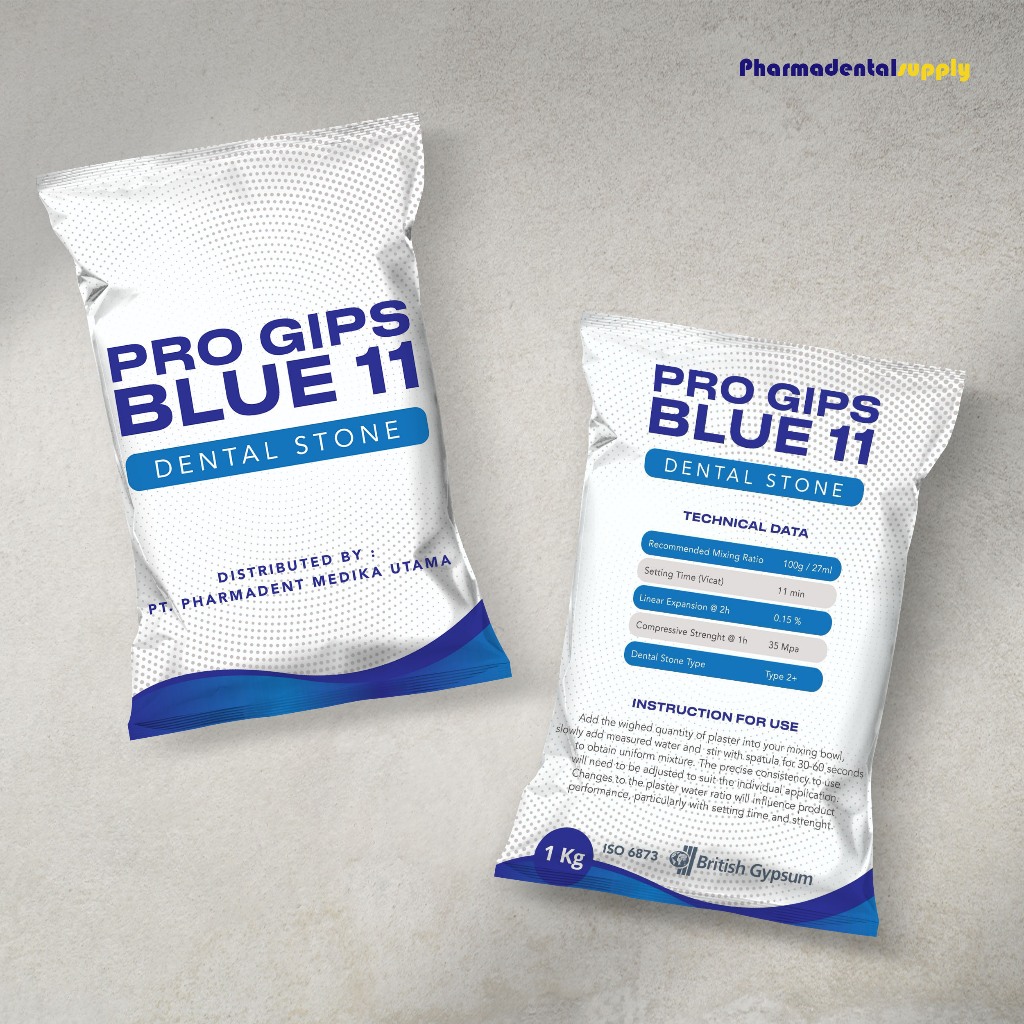 Jual Pharmadent - Dental Stone British Blue 11 Kapur Dental Biru Soft ...