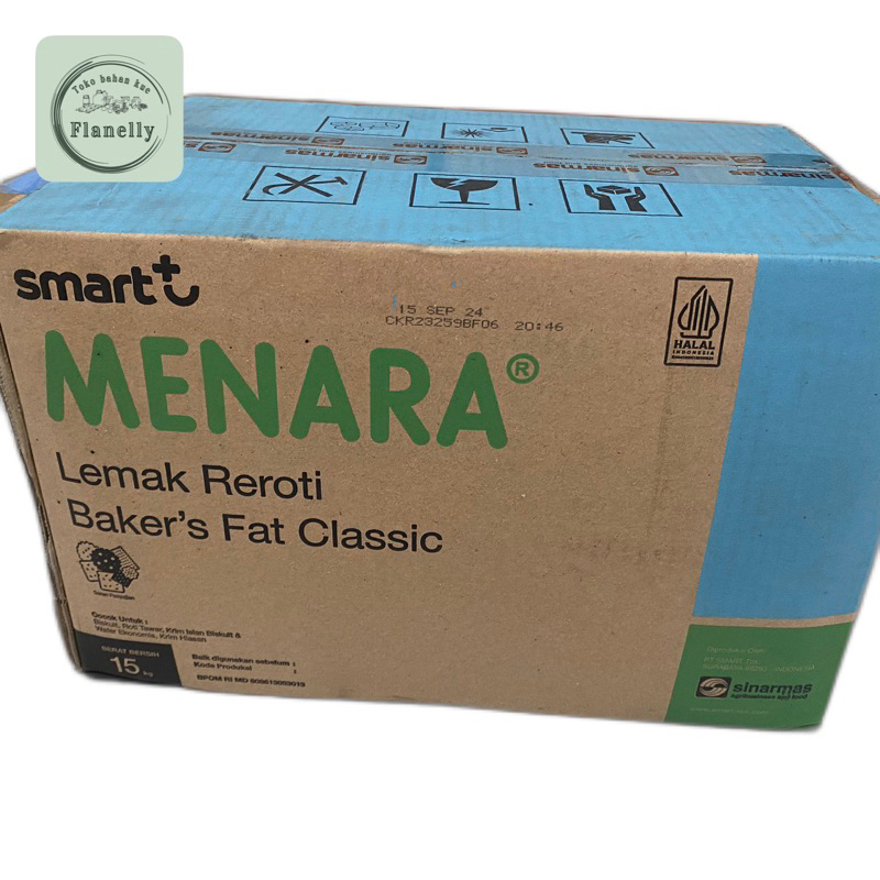 Jual Menara shortening mentega margarin putih baker’s fat classic 15kg ...