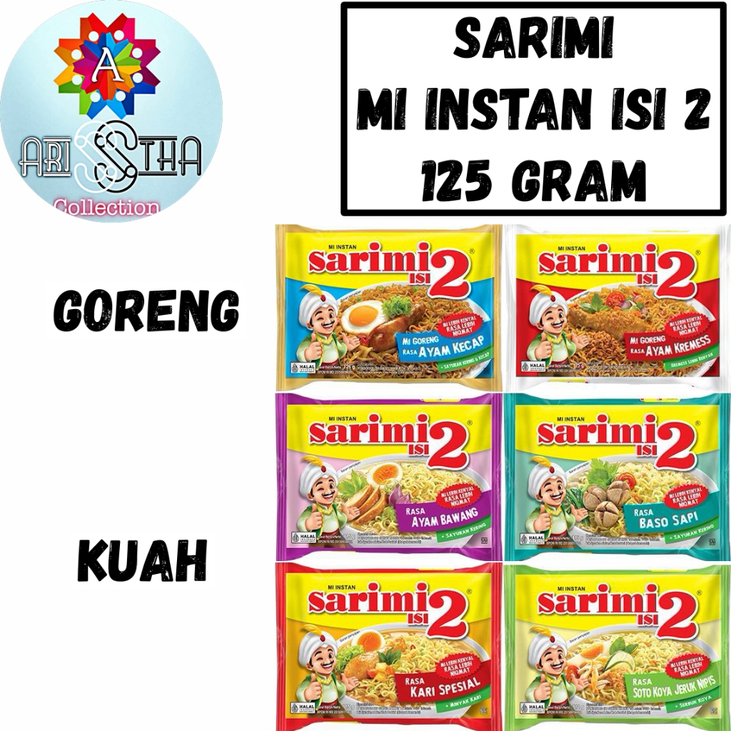 Jual Sarimi Mie Goreng Kuah isi Dua 2 Ayam Kremess Ayam Kecap Soto ...
