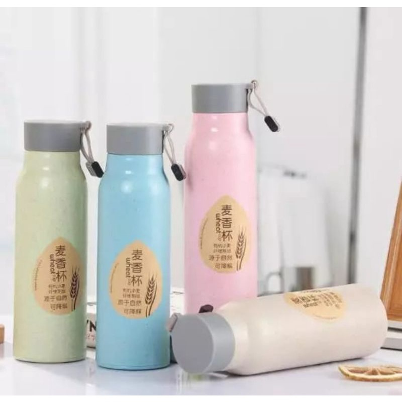 Jual Botol Kaca Warna Pastel Botol Kaca Go Green 400ML | Shopee Indonesia