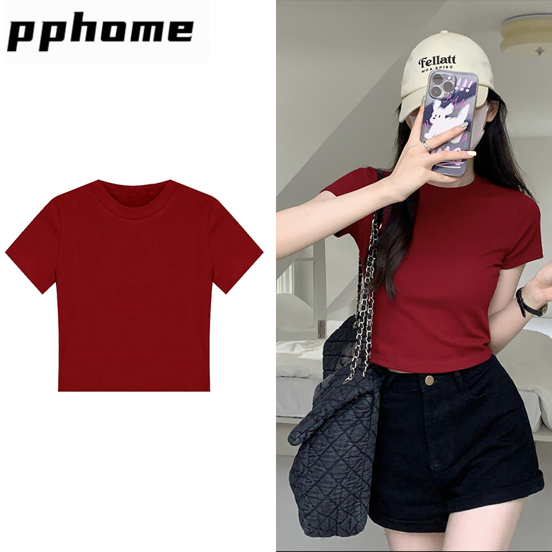 Jual kaos polos crop top/kaos crop polos wanita/kaos crop wanita korea ...