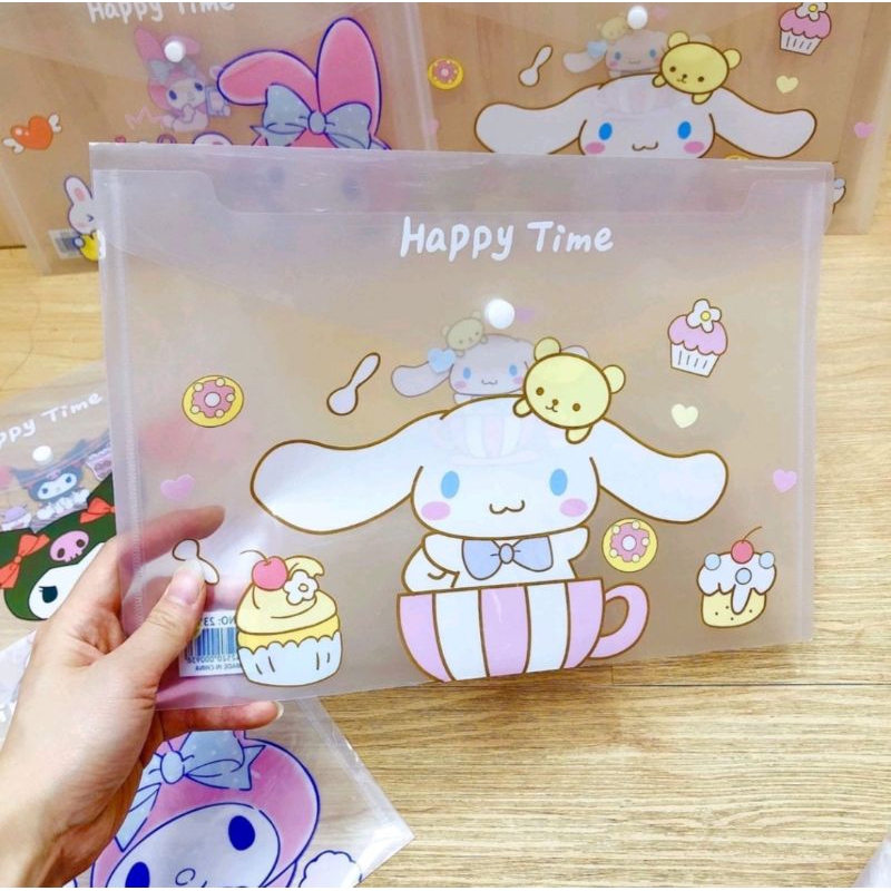 Jual map plastik A4 sanrio,map file A4,map file sanrio,map penyimpanan ...