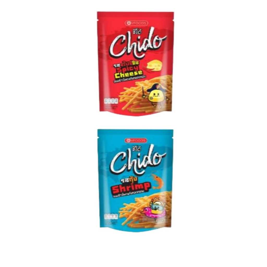 Jual VFOODS CHIDO Fried Corn Sticks Shrimp Spicy Cheese 40g / VFOOD MIX ...