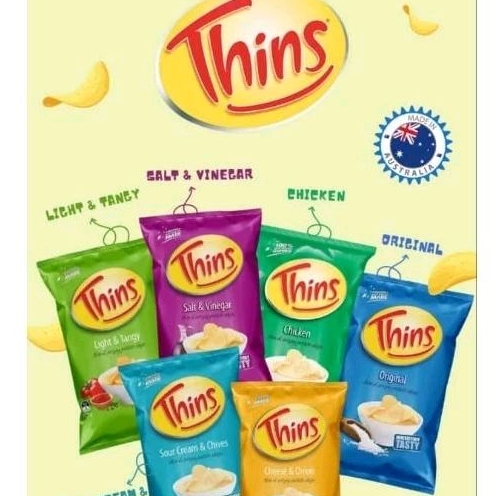 Jual Thins Potato Snack Import Australia 45g | Shopee Indonesia