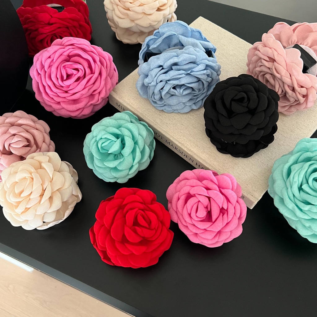 Jual JEPIT RAMBUT FRENCH KLASIK RETRO BUNGA MAWAR BESAR JEPITAN BIG ...