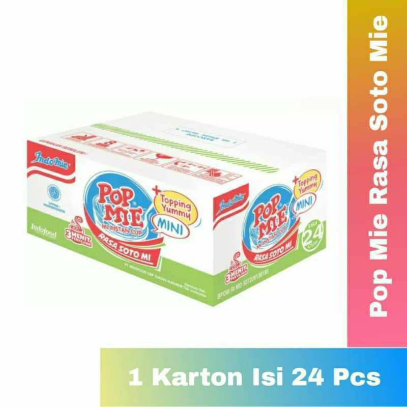 Jual Pop Mie Mini Rasa Soto Mie 35 gr Satu Dus Isi 24 Pcs | Shopee ...