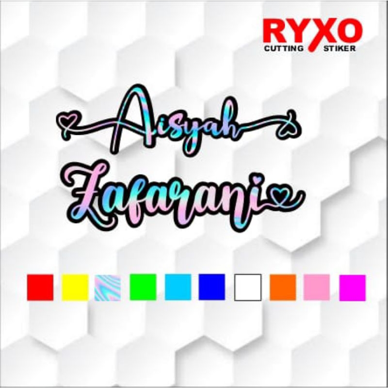 Jual stiker cutting berekor/ stiker nama/ cutting stiker | Shopee Indonesia