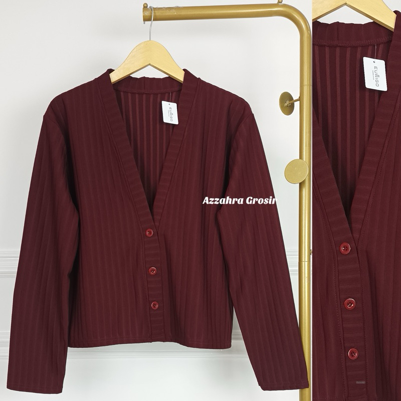 Jual AM- Nesta Cardigan Crop Wanita Knit Premium Outer Top Knitwear ...