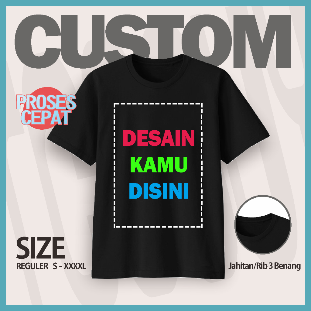 Jual KAOS BAJU SABLON CUSTOM DTF / SABLON KAOS SATUAN / SABLON BAJU ...