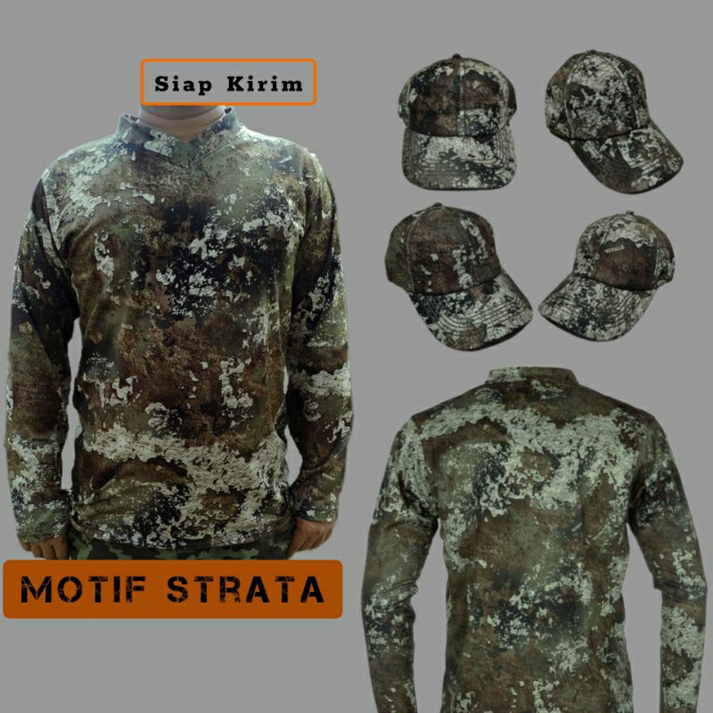 Jual Baju Loreng Import ~ Kaos Camo Lengan Panjang Dan Topi | Shopee ...