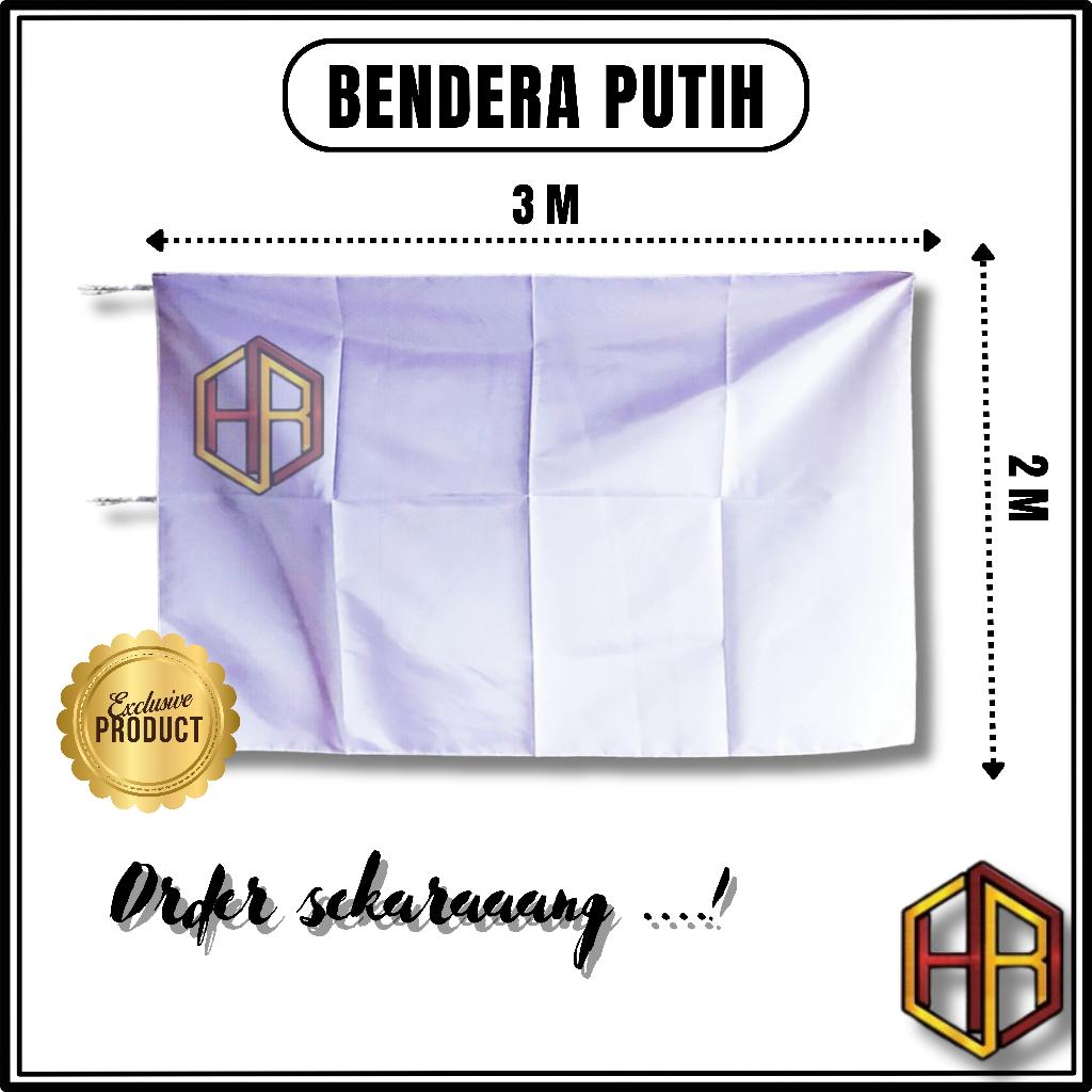 Jual bendera putih polos jumbo polister peles (3m) | Shopee Indonesia