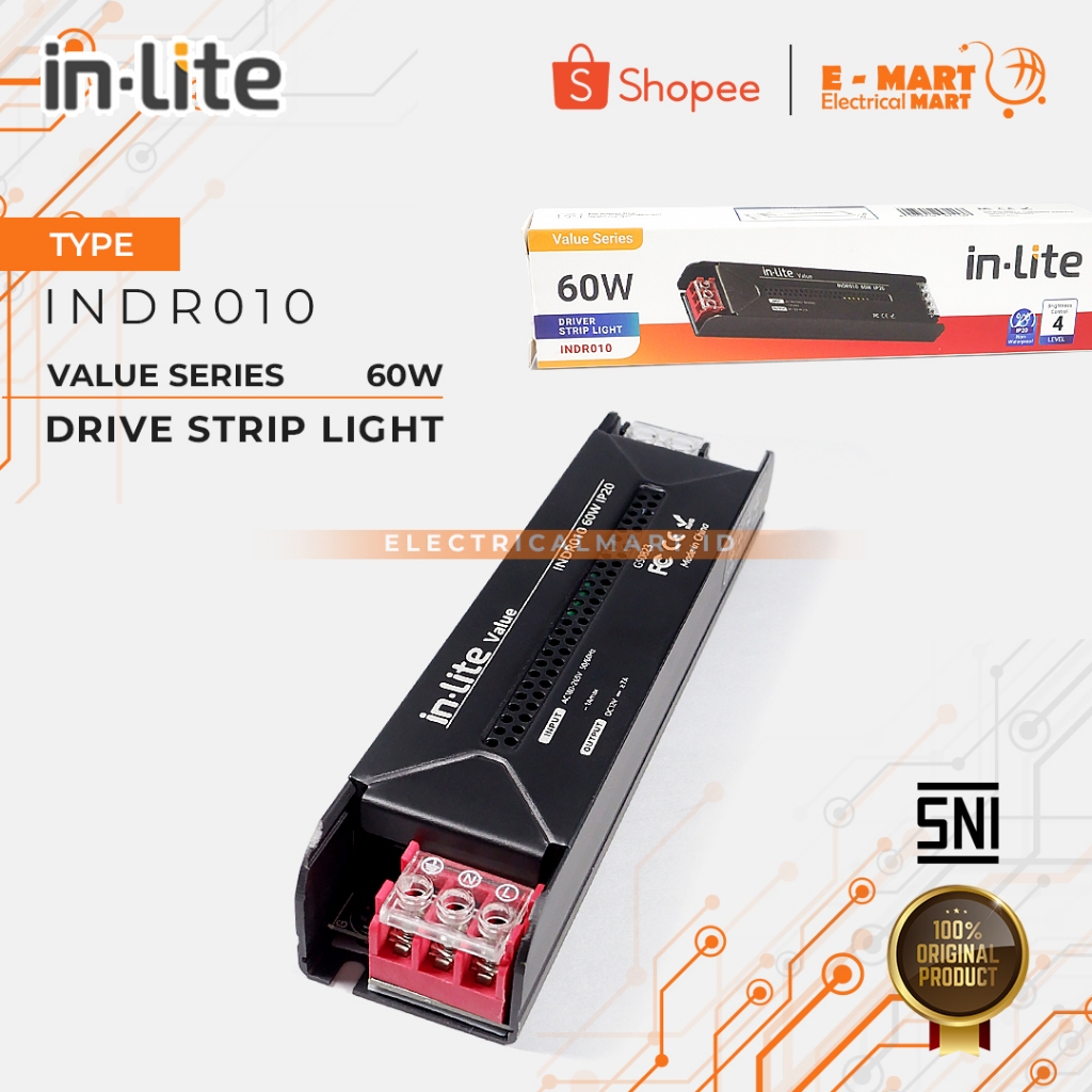 Jual INLITE Adaptor Power Supply 60W 120W 200W Trafo Indoor Light ...