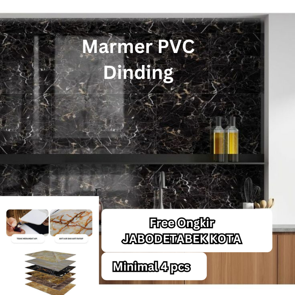 Jual Marmer Panel PVC/Dekorasi dinding/motif marmer | Shopee Indonesia