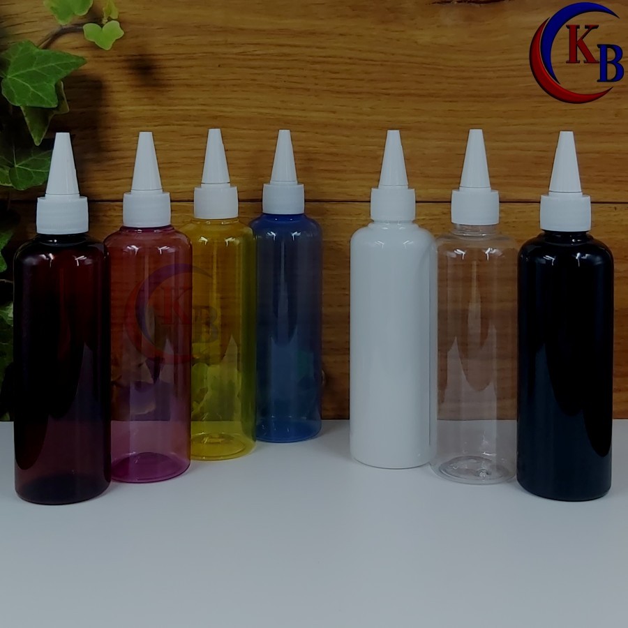 Jual BOTOL KERUCUT 250 ML TINTA WHITE NECK 24 / BOTOL PLASTIK PET BR 250ML | Shopee Indonesia