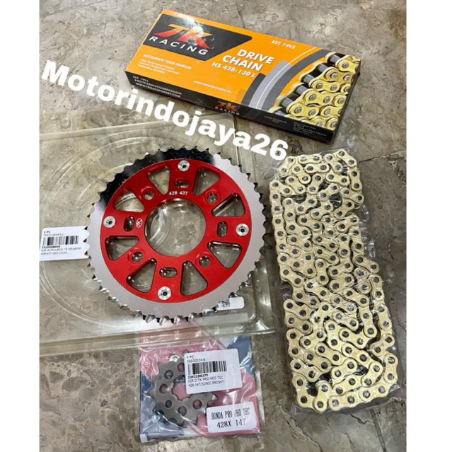 Jual Gear set Full TK Racing Megapro Verza Sonic Cb150r Cbr150 Gtr GL pro neotech tiger 428 ...