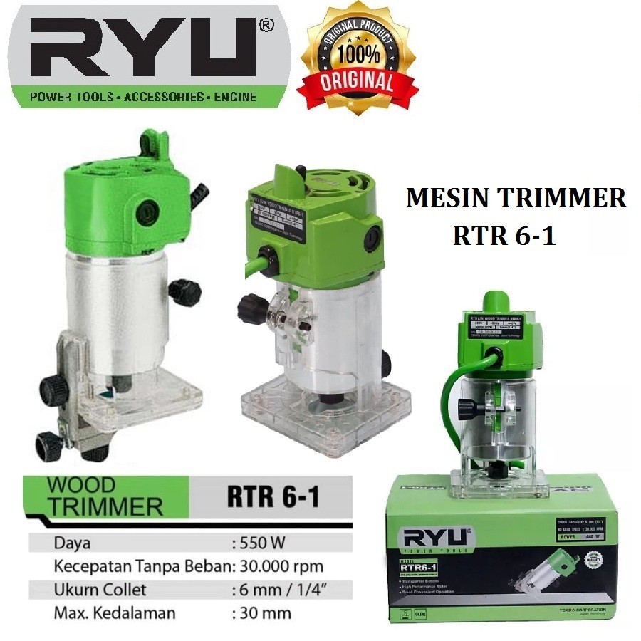 Jual Ryu Mesin Profil Kayu Router Wood Trimmer RTR 6-1 | Shopee Indonesia