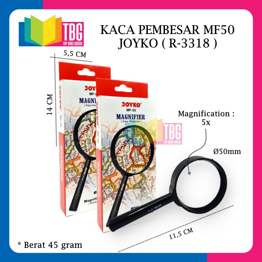 Jual 1 PCS KACA PEMBESAR MF50 JOYKO LUP MAGNIFIER (R-3318) | Shopee Indonesia