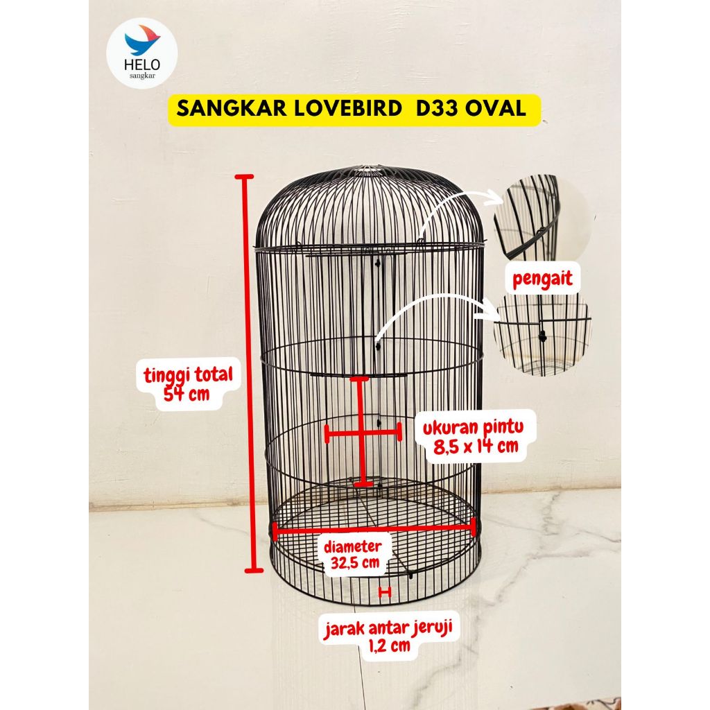 Jual SANGKAR LOVEBIRD KAPSUL BESI IMPORT KANDANG LOVEBIRD SANGKAR ...
