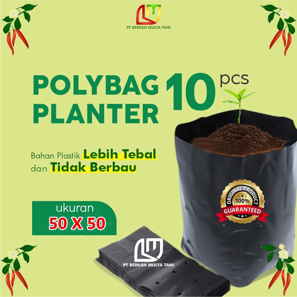 Jual Paket Polybag Besar 50x50 10 Pcs Tebal Untuk Tanaman | Shopee ...