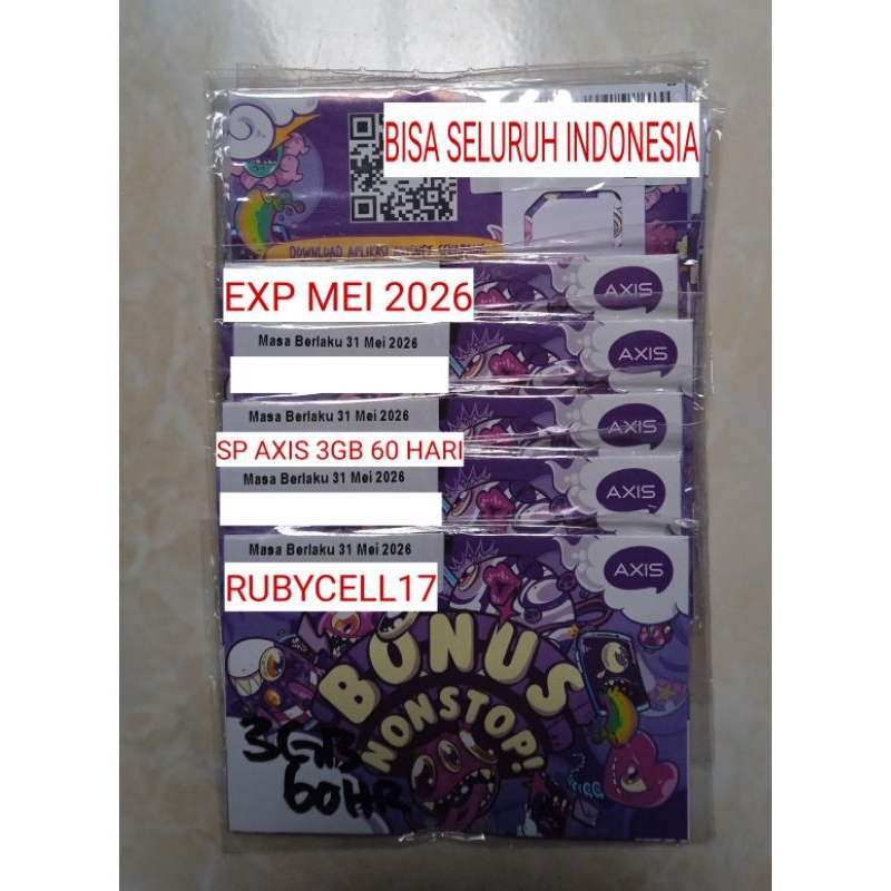 Jual KARTU PERDANA AXIS 3GB 60HARI ( NASIONAL) | Shopee Indonesia